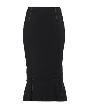 Marni Minimalist Solid Color Umbrella Skirt - Black