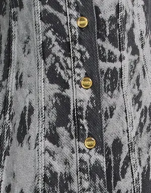 GANNI Denim Flared Dress