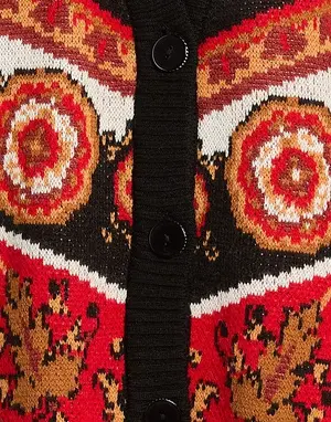 Farm Rio Jacquard-knit Cardigan
