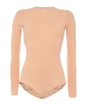 MAISON MARGIELA Solid Color Stretch Top - Nude