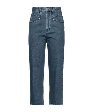 Isabel Marant Étoile Tapered Denim Trousers With Fringed Hem