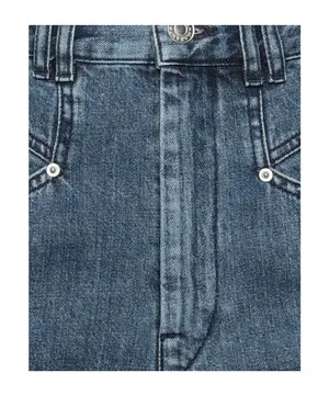 Isabel Marant Étoile Tapered Denim Trousers With Fringed Hem