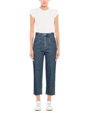 Isabel Marant Étoile Tapered Denim Trousers With Fringed Hem