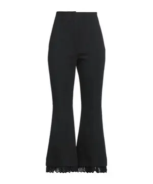 Sportmax Minimalist Flared Pants With Lace Trim