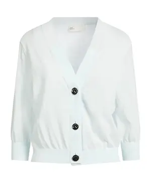 Tory Burch Solid Color Lightweight Knit Sweater - White