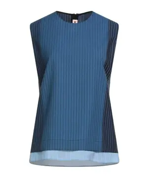 Marni Sleeveless Wool Striped Top - Blue