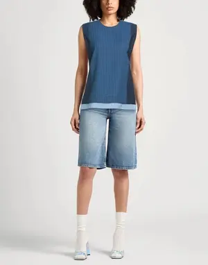 Marni Sleeveless Wool Striped Top