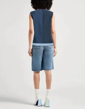 Marni Sleeveless Wool Striped Top