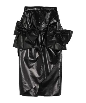 MAISON MARGIELA Metallic Pencil Skirt With Bow Detail