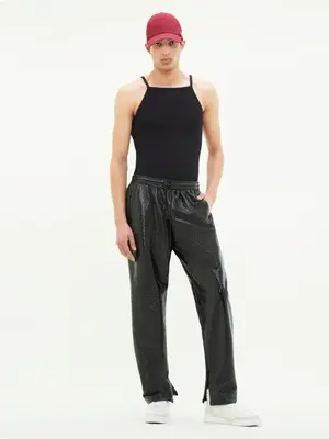 COURREGES Elastic Waist Casual Pants