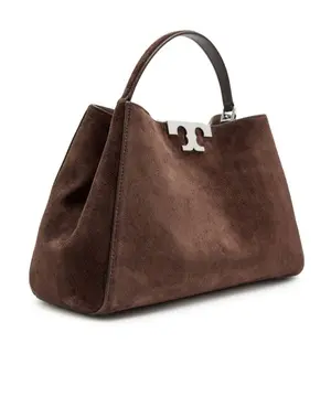 Tory Burch Eleanor T-logo Suede Top Handle Bag