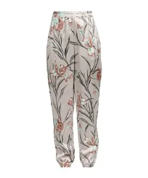 Saint Laurent Tapered Floral-print Satin Trousers