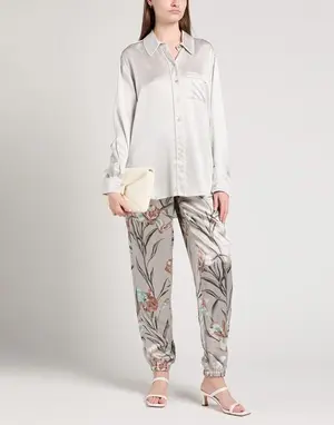 Saint Laurent Tapered Floral-print Satin Trousers