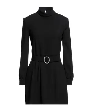 Saint Laurent Solid Color Long Sleeve Dress - Black