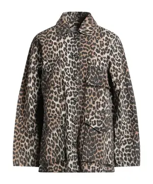 GANNI Leopard Print Short Coat