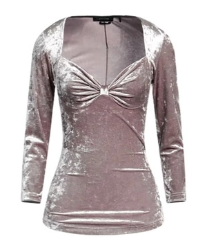 Isabel Marant Étoile Isabel Marant Velvet V-Neck Long Sleeve Top Gray