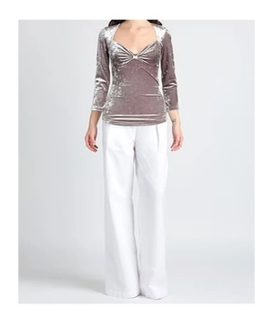 Isabel Marant Étoile Velvet V-neck Long Sleeve Top - Gray
