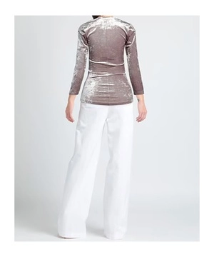 Isabel Marant Étoile Velvet V-neck Long Sleeve Top - Gray