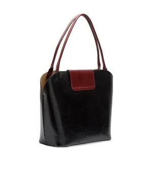Versace Large Leather Tote Bag - Black