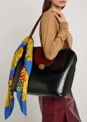 Versace Large Leather Tote Bag