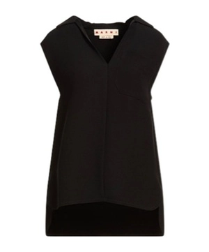 Marni Sleeveless V-neck Top - Black