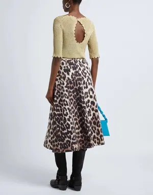 GANNI Solid Color Knit Short-sleeve Top