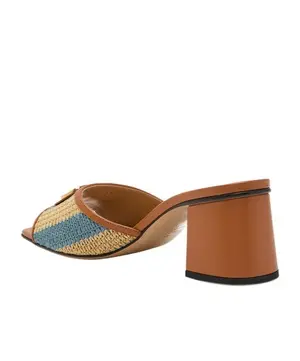 Valentino Garavani Leather Mules With Vlogo Plaque