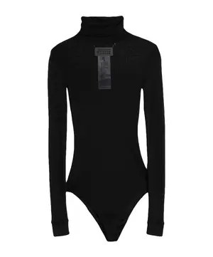MAISON MARGIELA Solid Color Turtleneck Sweater - Black