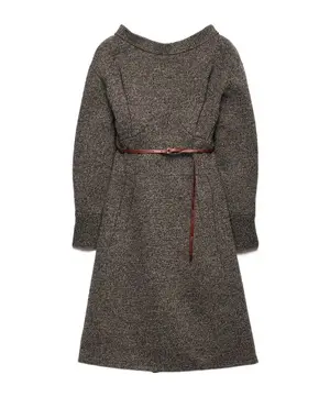 Prada Mouliné Wool Dress - Black