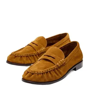 Saint Laurent Le Loafer Suede Slip-on Loafers
