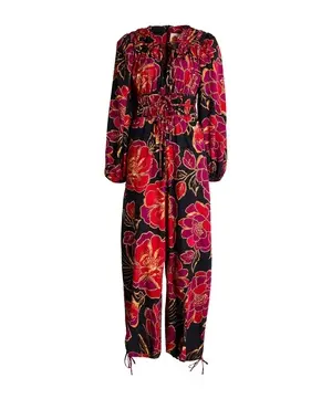 Farm Rio Floral Jumpsuit - Red