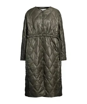 GANNI Quilted Shell Coat - Black