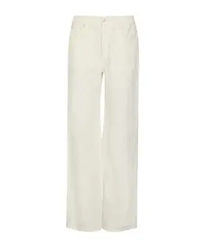 Brunello Cucinelli Dyed Wide-leg Denim Jeans - White