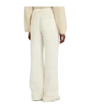 Brunello Cucinelli Dyed Wide-leg Denim Jeans - White