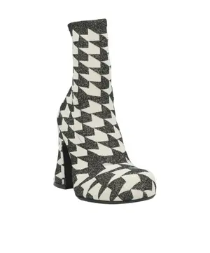 Marni Color-blocked Metallic Sock Ankle Boots