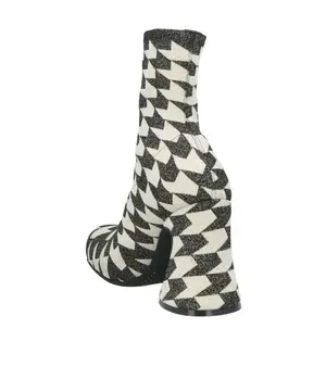 Marni Color-blocked Metallic Sock Ankle Boots