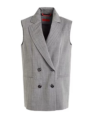 MAXCO. Sleeveless Double-breasted Blazer