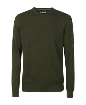 Barbour Logo Embroidered Crewneck Knitted Jumper - Green