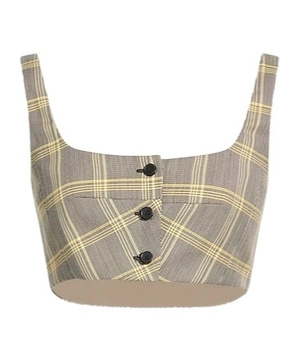Marni Sleeveless Plaid Short Top