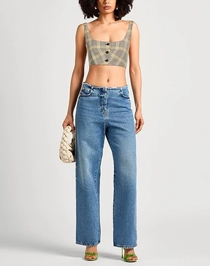Marni Sleeveless Plaid Short Top