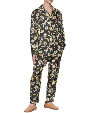 Nanushka Jari Graphic Printed Button-up Shirt