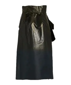 MAISON MARGIELA Color-block Ruffled Umbrella Skirt - Black
