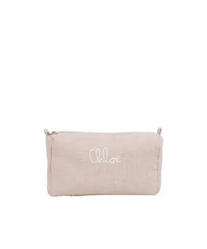 Chloé Fabric Cosmetic Bag - Nude