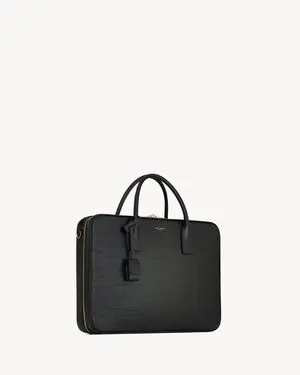 Saint Laurent Sac De Jour Large Slim Bauletto Bag In Alligator