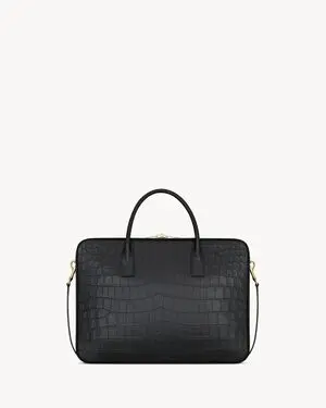 Saint Laurent Sac De Jour Large Slim Bauletto Bag In Alligator