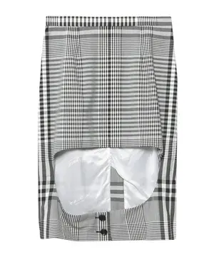 Burberry Midi Pencil Skirt With Signature Print