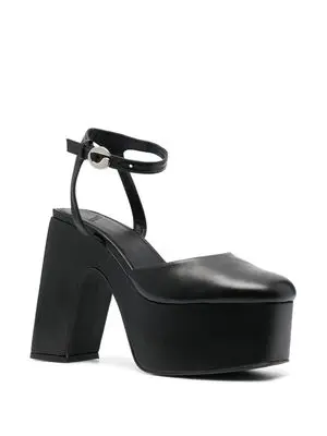 Coperni Bridge Platform Round-toe Pumps With Ankle Strap