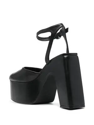 Coperni Bridge Platform Round-toe Pumps With Ankle Strap