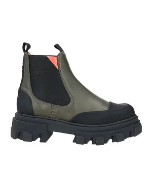 GANNI Color-block Leather Ankle Boots