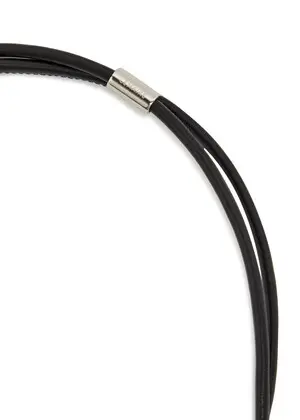 LEMAIRE Aragonite And Leather Gua Sha Fork Necklace - Yellow